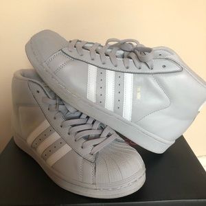 adidas | Shoes | Adidas Pro Model High Top Sneakers In Cool Gray | Poshmark